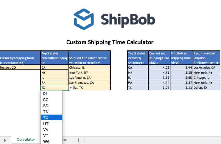 Custom Shipping Time Calculator [Free Excel Tool]